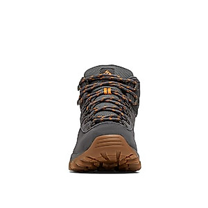 Columbia Men's Newton Ridge Plus II Suede Waterproof Hiking Shoe, Dark Grey/Gold Amber, 10