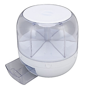 6 Grid Rice & Grain Storage Container, 360° Rotating Dry Food Dispenser Grain Food Storage Box Rice Bucket with Lid Moisture Resistant Household for Home Kitchen (10kg)