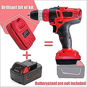 Laimiao Battery Adapter for Craftsman 20V Cordless Tools,DM18MAN Adaptor for DeWalt 20V and for Milwaukee 18V Li-on Battery Convert to for Craftsman New 20V Power Tool,Battery Replacement,Red
