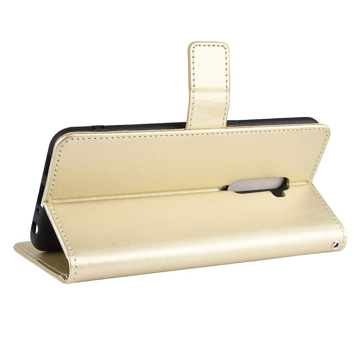 QiongNi Case for Oppo Reno 2 Case Cover,Flip Leather Wallet Cover Case for Oppo Reno 2 CPH1907 PCKM00 PCKT00 Case Gold