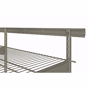 ClosetMaid ShelfTrack Nickel Hang Track Rail, Closet System Hardware, 40 in., Durable Steel for Closets, Pantries, Utility, Laundry