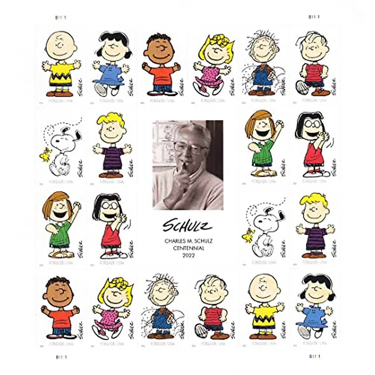 Charles M. Schulz Sheet of 20 Forever First Class Postage Stamps