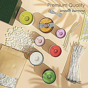 Hearth & Harbor Soy Candle Wax for Candle Making - Natural Soy Wax for Candle Making 10 lb Bag, Premium Soy Wax Flakes, 100 Cotton Candle Wicks, 100 Wick Stickers, & 2 Centering Devices