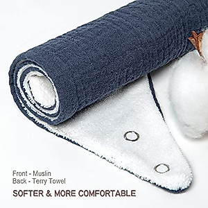 lulumoon Muslin Baby Bibs 100% Cotton Baby Bandana Drool Bibs for Teething and Drooling, 8 Pack, Seashore