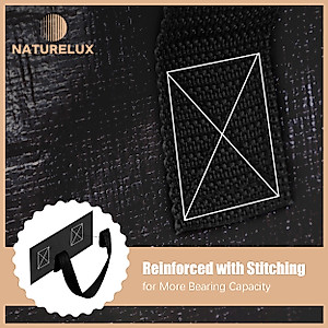 NATURELUX Heavy Duty Moving Bags with Backpack Straps and Strong Handles, Alternative to Moving Boxes and Storage Totes for Dorm Room Essentials, 6 Pack, Black