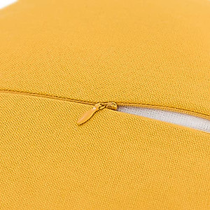 JWH Stereo Flower Throw Pillow Cover Aesthetic Decorative 3D Sunflower Accent Pillow Case Round Cushion Handmade Mustard Pillowcase for Car Bed Couch Bedroom Chair 12 Inch Yellow