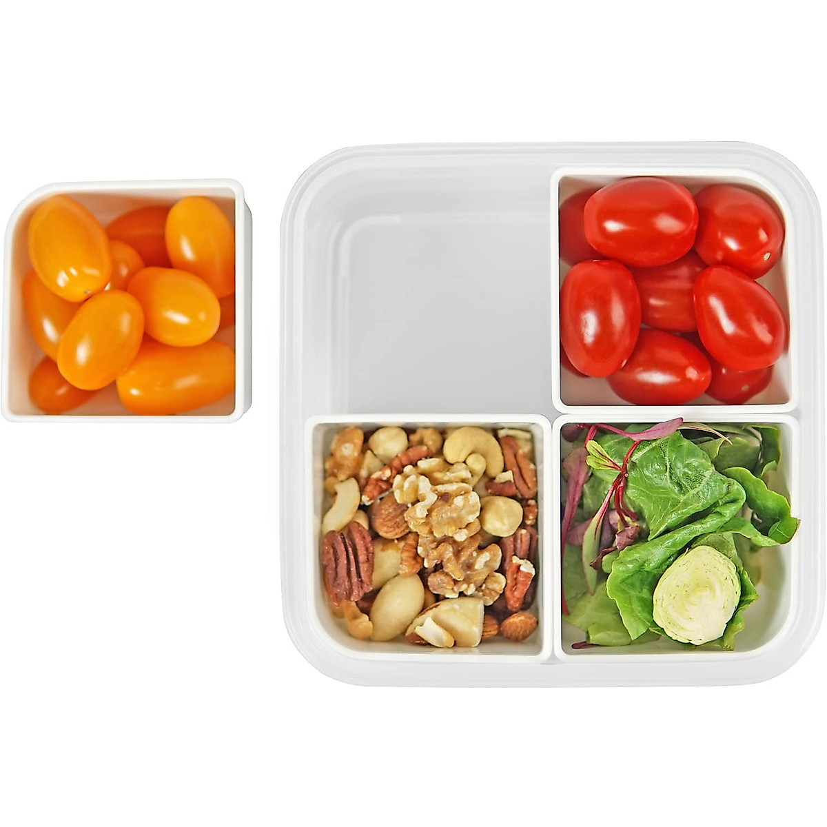 carrotez Food Storage Containers, 4 Compartment Portion Control ...