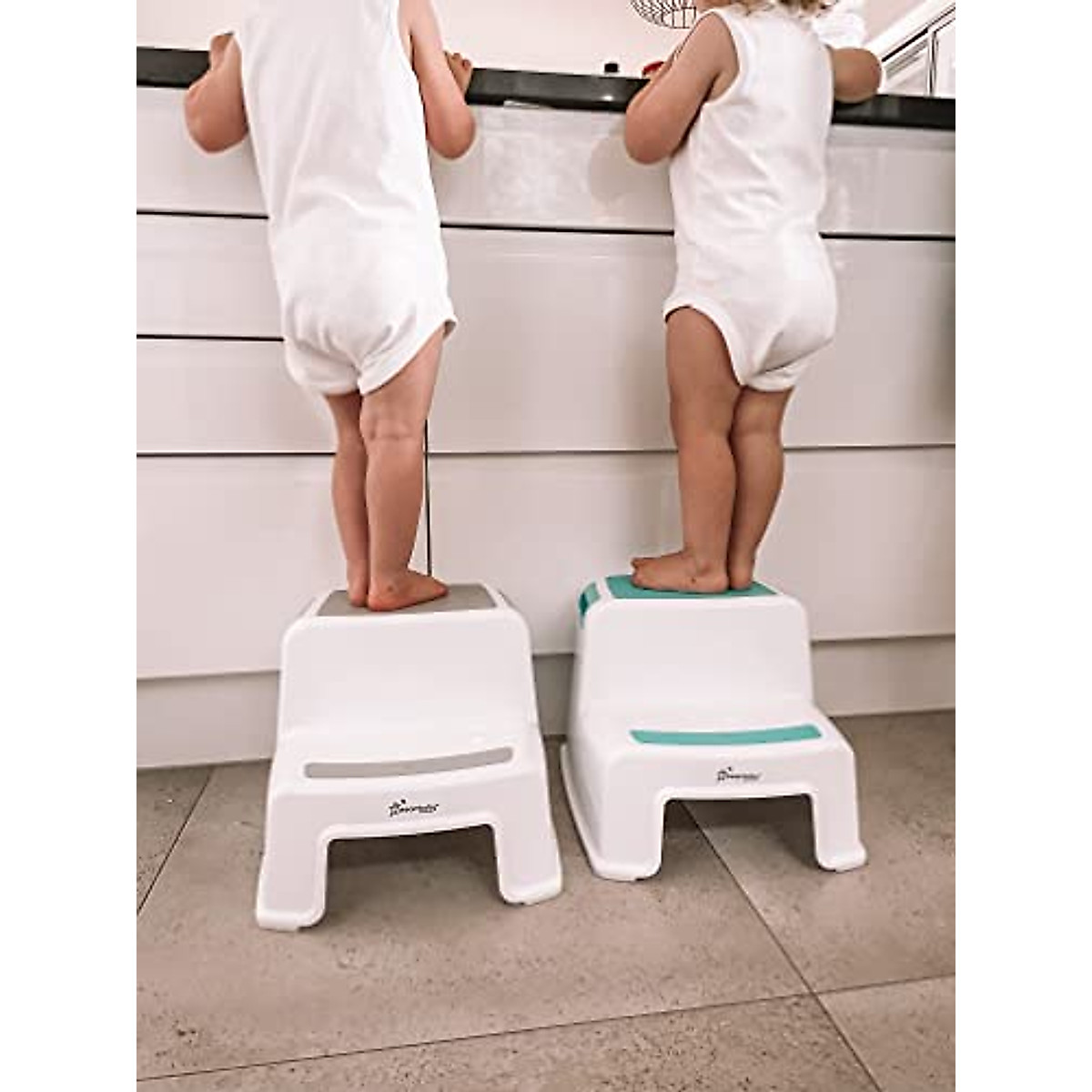 Dreambaby 2-Up Step Stool, Grey/White