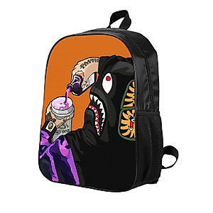 RDXLAYIV Shark School Backpack Set Durable Travel Bag Gifts Laptop Bag with Lunch Box Daypacks Kids Backpacks for Boys and Girls,orange