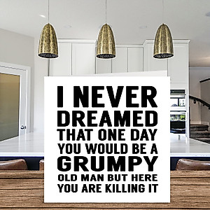 Stuff4 Funny Birthday Cards for Men - Grumpy Old Man - Rude Birthday Cards for Dad, Brother, Son, Grandpa, Uncle 5.7 x 5.7 Inch Greeting Cards, Joke Humor 30th 40th 50th Bday Cards