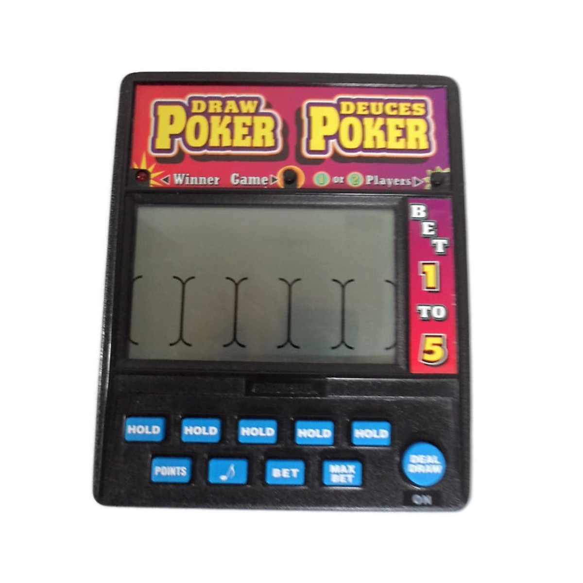 Draw Poker Deuces Poker Electronic Handheld Game (1-2 Players)