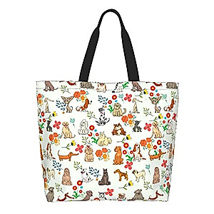 IJQRVJ Zombie Canvas Tote Bag Large Women Casual Shoulder Bag Handbag,Dead Man Walking in Dark Halloween Picture,Reusable Multipurpose Shopping Grocery Bag for Outdoors,Red