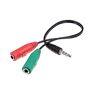 klangdorf 3.5mm Audio Splitter, Y Headphones Adapter Fog Gaming Headset mic and Audio to Single PL Plug for PC Computer, Laptop, PS4, Xbox