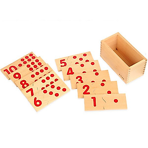Leader Joy Montessori USA Montessori Math Materials Number Puzzle 1-10 for Preschool Early Learning Tool