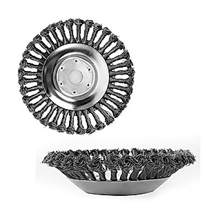 Derusting Weeding Wheel, 8 Inch Weeding Wheel, Grass Strimmer Head, Great Workmanship Courtyard for Dust Removal Weeding Garden