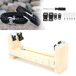 Paracord Jig Natural Wood Loose Rope Braider, Woven Wooden Frame Tool Kit Paracord Jig Faster for U Shaped Bracelet for Bracelet Weaving