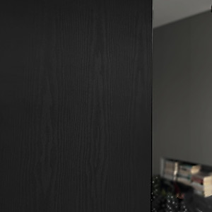 auxua Thicken Black Wood Contact Paper Peel and Stick - 17" × 236" Vinyl Self-Adhesive & Removable Waterproof Wallpaper for Countertop Furniture, Easy to Clean