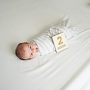 Extra Soft Knit Swaddling Receiving Blanket Dapper Stripes by Village Baby