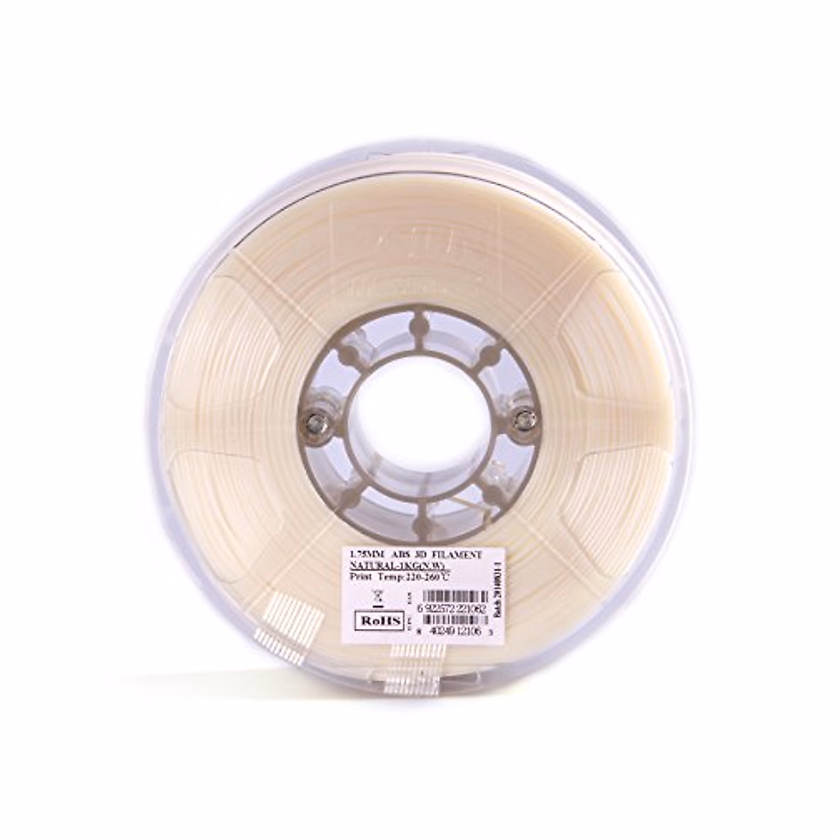 eSUN 1.75mm Natural ABS 3D Printer Filament 1kg Spool (2.2lbs), Natural