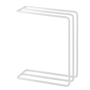 Yamazaki Dish Home Dishcloth Hanger | Steel | Towel Holder, One Size, White