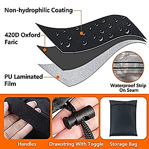 Fire Pit Cover For Solo Stove Yukon: 27"D x 18"H Outdoor Round Firepit Waterproof Cover For Solo Stove Yukon Accessories Outside Fireplace Grill Cover Heavy Duty Circle Fire Column Tarp