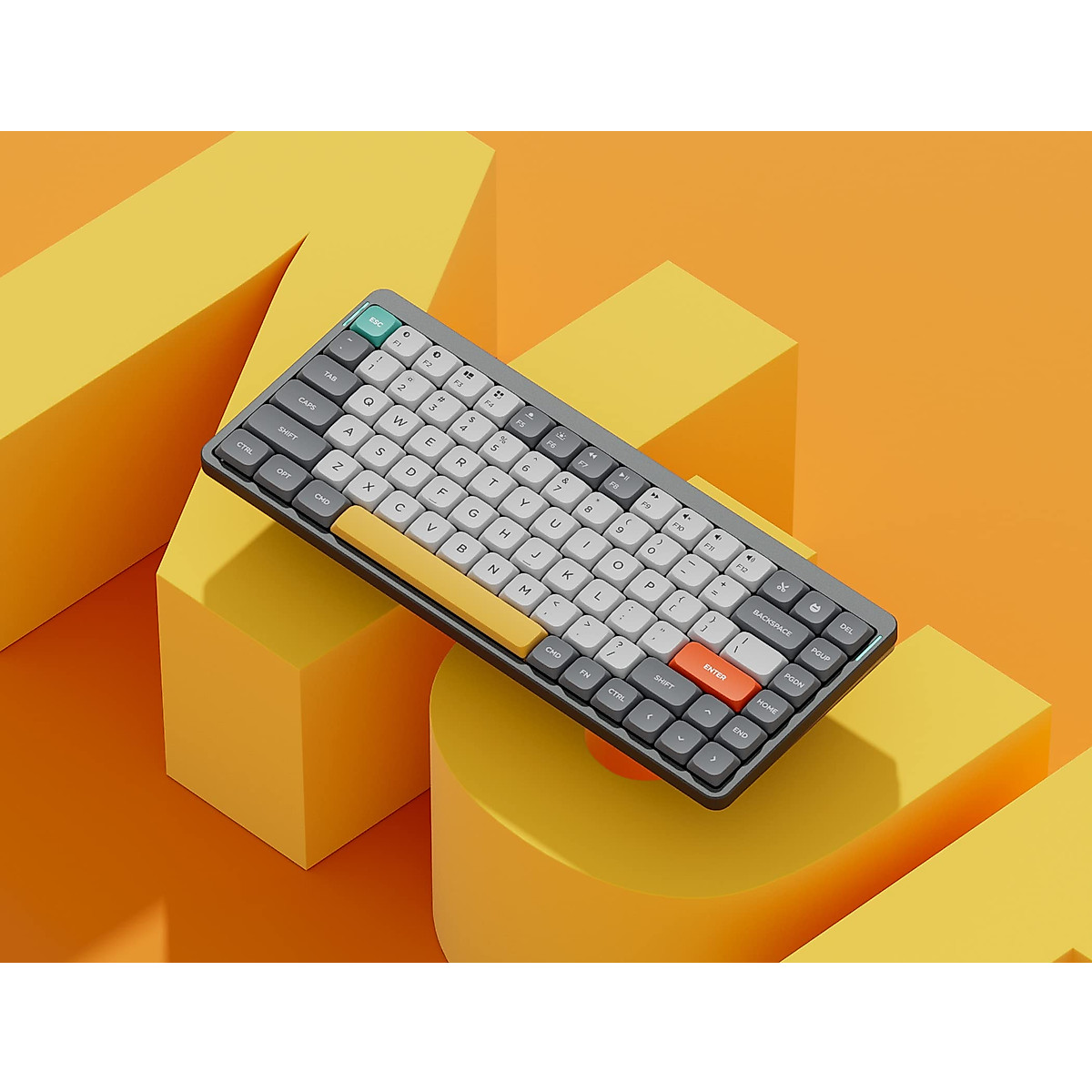 nuphy Air75 Mechanical Keyboard, 75% Low Profile Wireless Keyboard, Supports Bluetooth 5.0, 2.4G and Wired Connection, Compatible with Windows and Mac OS Systems-Gateron Brown Switch