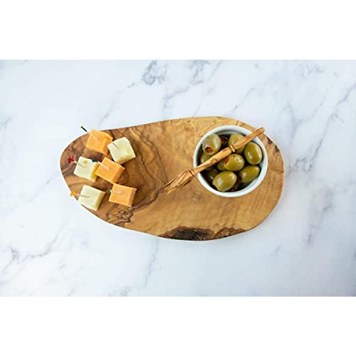 Thirteen Chefs Charcuterie Boards - Large, 12 x 6 Tramanto Olive Wooden Serving Platter for Cheese, Meat and Appetizers - Perfect Dinner Party Board - Kitchen Accessories