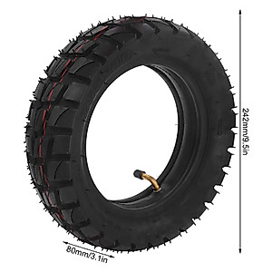 Yosoo Tire and Inner Tube, Sturdy 10in Inflatable Tyre for Electric Scooter for Scooter