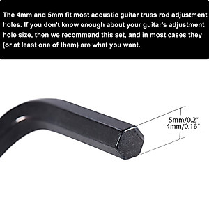 Vencetmat 4mm & 5mm Truss Rod Wrench, Allen Wrench Tool Ball End for Martin Acoustic Guitar Truss Rod Adjustment And Deep or Narrow Truss Adjustment.