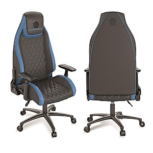 Atlantic Dardashti Gaming/Executive Chair –Molded Cold-Cure Foam, ANSI/BIFMA X5.1 Tested, Class-4 Heavy-Duty Gas Piston, 350 lbs. Weight Load, 8-Way Arm Rests, PN 78050355 – Black with Cobalt Blue