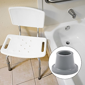 Shower Chair Leg Caps Heavy Duty 4 Pack Shower Chair Tips Replacement Rubber Feet for Shower Chair, Bath Seat, Shower Stools, Non Slip Rubber Tips Suction Cup Feet 1-1/8" I.D