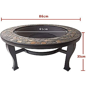 HIZLJJ Outdoor Fire Pits Outdoor Brazier,Garden Villa Barbecue Grill,Multifunctional Grilling Stove Charcoal Indoor Home Barbecue Table Brazier Table,86×86×35CM
