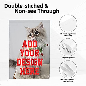 Custom Garden Flag Personalized Design Your Favorite Text Picture Photo Double Sided Printed Garden Flags Good Wrinkle Resistance Durable Not Easy To Fade Yard Flag For Courtyard Balcony Garden Etc 12 X 18 In