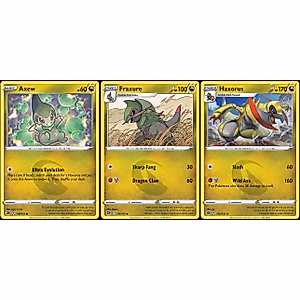 Haxorus 112/172 Brilliant Stars - Evolution Pokemon 3 Card Lot - Dragon Type