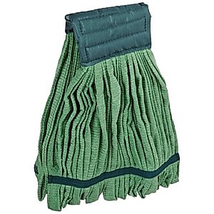 Impact LF0006 Microfiber Tube Wet Mop with Canvas Headband, Large, Green (Case of 12)