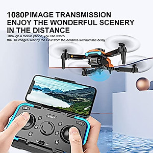 ZZKHGo Mini Drone with 1080P Dual HD Camera - Foldable Drone with Camera for Adults, Remote Control Small Drones Toys Gifts for Boys Girls, One Key Start, Altitude Hold, Headless Mode