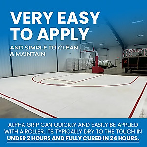 Alpha Grip Non-Slip Paint for Concrete & Asphalt – Non-Skid Coating Ideal for Striping Parking Lots, Playgrounds & Pavements (White, 1 Gallon)