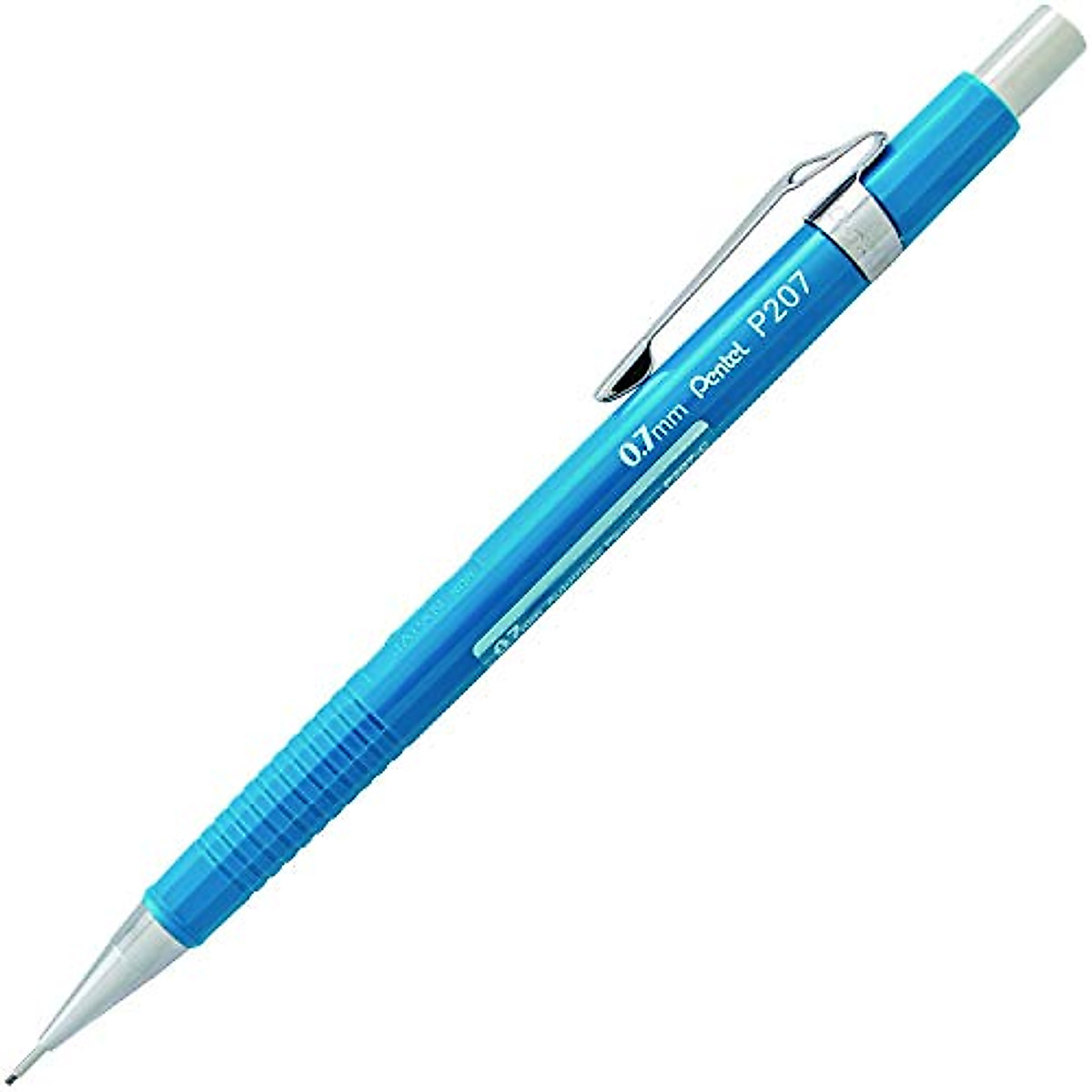 Pentel Sharp Mechanical Pencil, (0.7mm), Medium Line, Blue Barrel, Box of 12 (P207C)