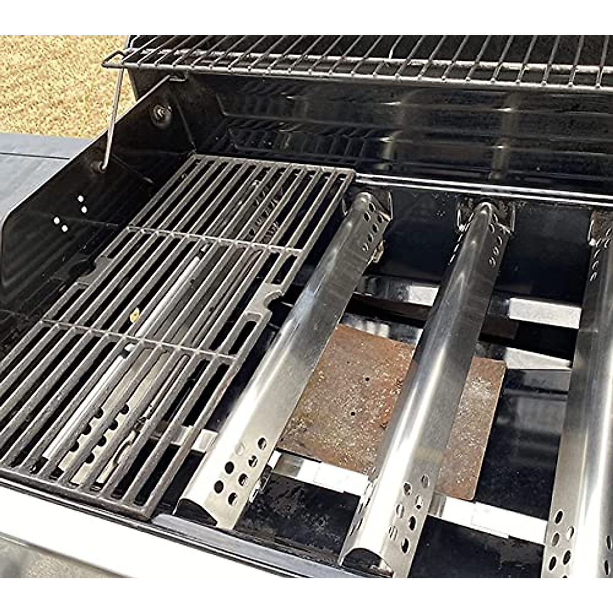 Htanch SD75 (4-Pack) 16 15/16" Heat Plate and Burner Replacement for Charbroil 463361017, 463673517, 463673017, 463376018P2, 463376117, 463275517, 463377117, 463673617, 463377017, 463347017