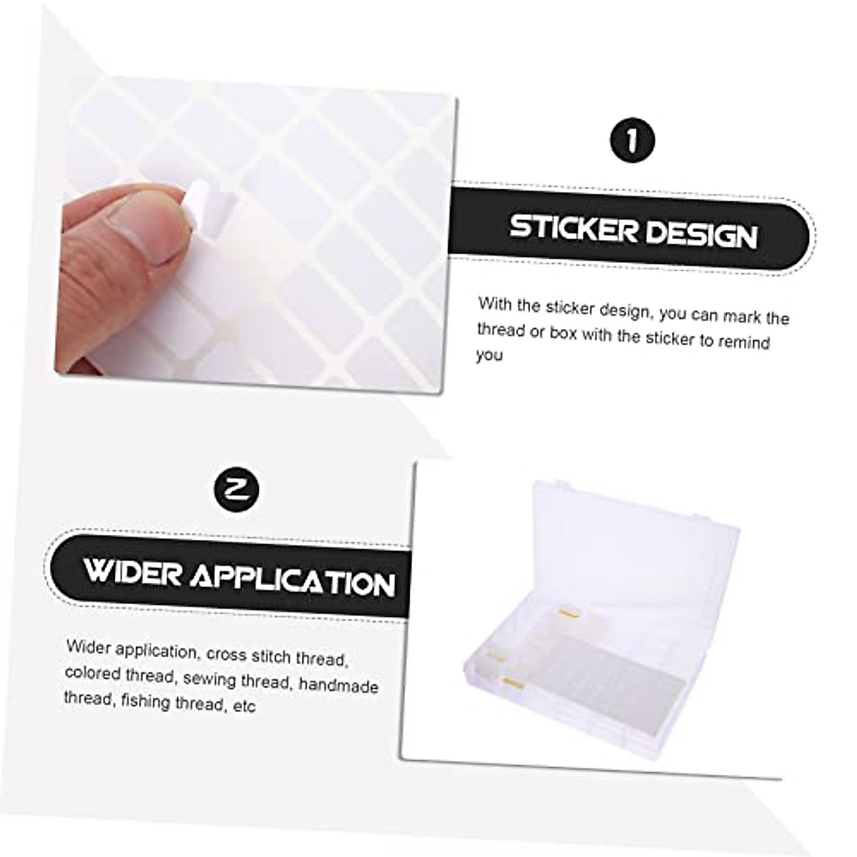 EXCEART 1 Set Box Embroidery Thread Finishing Hand Tool Embroidery Floss Plastic Stand Plastic Winding Board Bobbin Winder Embroidery Organizer Threads Winding Board Cross Stitch Holder