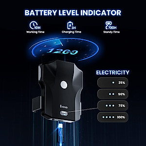 Eyoyo Bluetooth QR Code Scanner, 2D Wireless Back Clip Phone UPC USB Barcode Scanner Reader with Battery Level Indicator Compatible with 4.7"-7.2" Android Phone, iPhone for Book Library Inventory