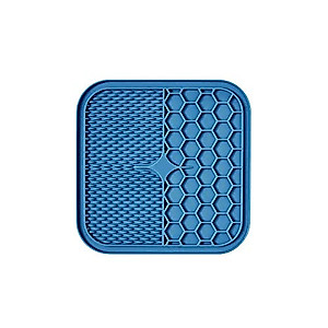 FUUIE Bowls for Food and Water Pet Bowl/Pet Universal/Silicone/Blue Orange/Choke Prevention Slow Food Dog Licking Plate (Color : A)