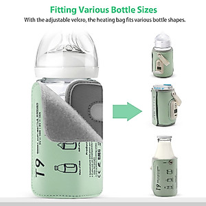Cozytots Portable Bottle Warmer Travel for Baby Bottle Warmer for Breastmilk In Car Heaters Drink Warm Milk Thermostat Bag