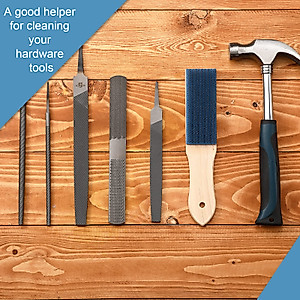 File Card Brush Steel Card File Brush Cleaner Remove Chip Metal Bits Cleaning 8.26 Inch Length, 2 Pieces