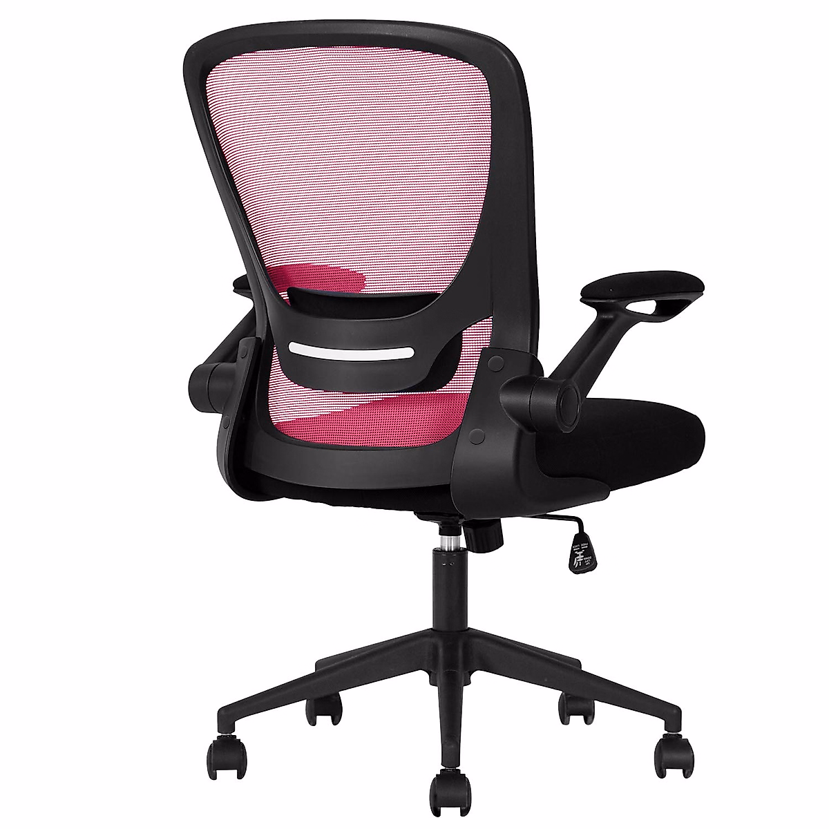 Home Office Chair Ergonomic Desk Chair Mesh Computer Chair with Lumbar Support Flip-up Arms Swivel Rolling Executive Task Chair Adjustable Chair for Adults(Pink)