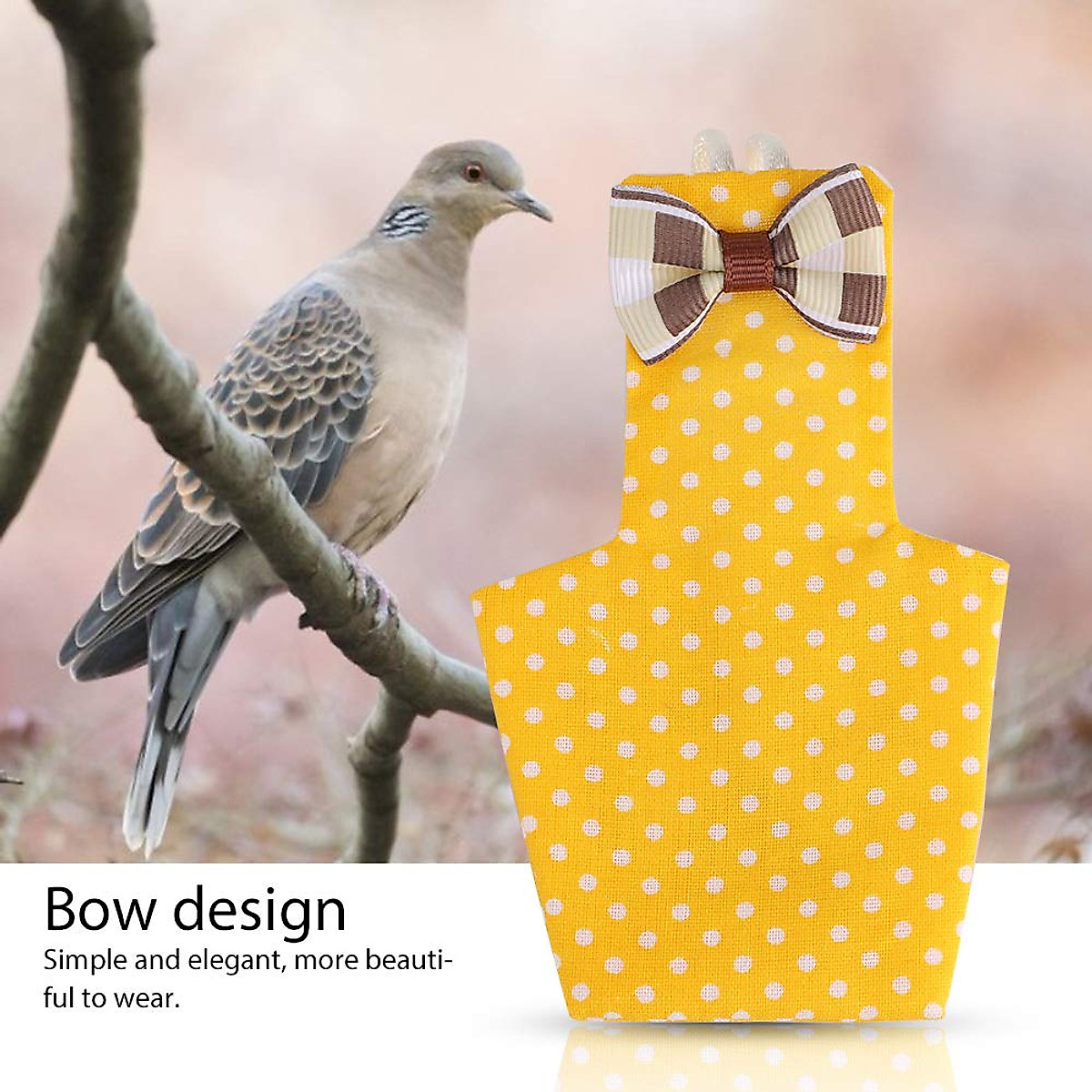 GLOGLOW Birds Diaper, Reusable Birds Flight Suits Nappy Diaper Clothes Washable Flight Nappy Parrot Diaper Nappies Parrots Pigeons Diaper (Yellow M)