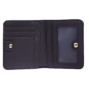 Gostwo Womens Rfid Blocking Small Compact Bifold Leather Pocket Wallet Ladies Mini Purse with ID Window(Black)