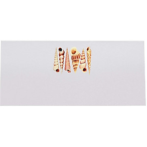 Seashell Pattern Place Cards, Set of 25, Pre-cut and Scored - Wedding, Party, Dinner, and Special Events - Made in the USA