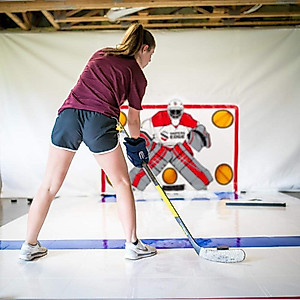 Snipers Edge Hockey - Dryland Slick Tiles - 20 White 12" by 12" Squares - Simulates Real Ice, Easy to Assemble, Premium Grade UV Coating for Protection