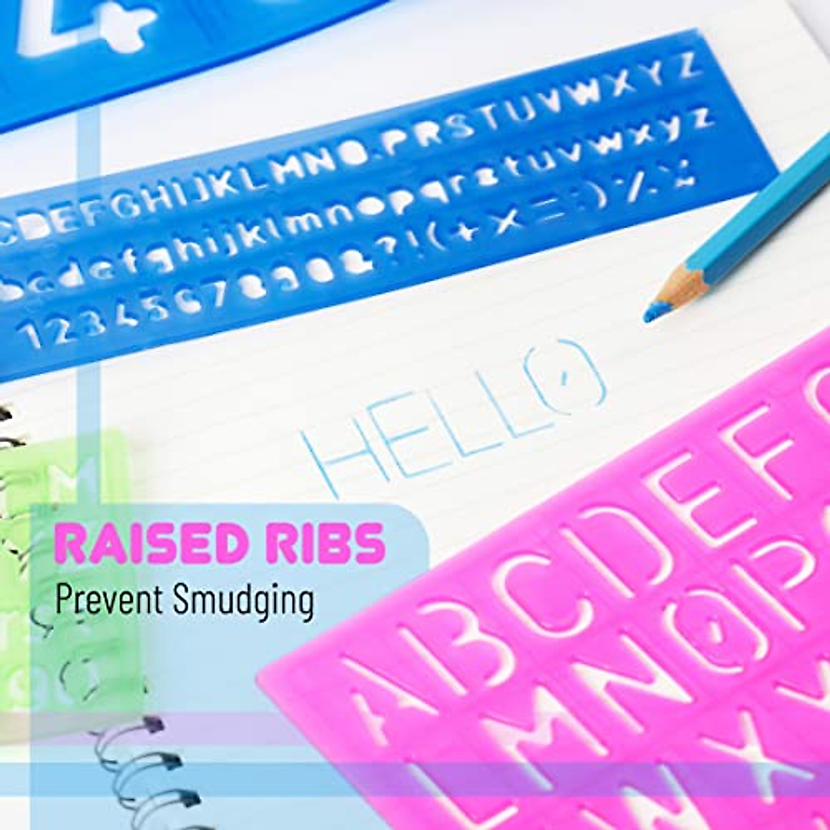 Mr. Pen Letters and Numbers Alphabet Templates, Letter Stencils, Pack of 5